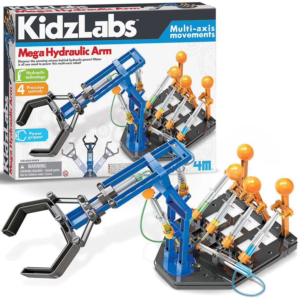 4M Industrial 4M: KidzLabs: Mega Hydraulic Arm - DIY Robotic Water ...