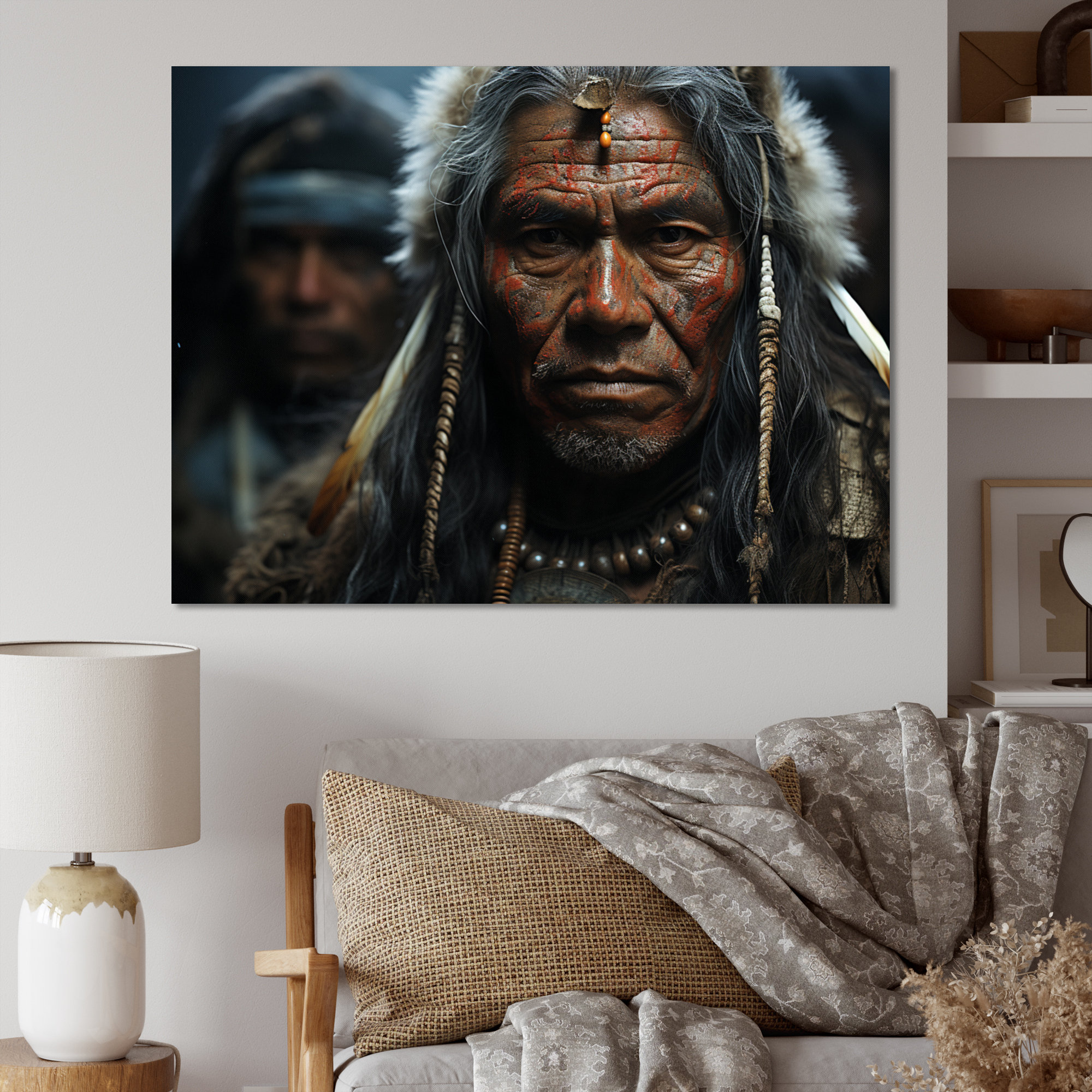 Bungalow Rose Native Art Spirits Of Warriors - Native American Canvas ...