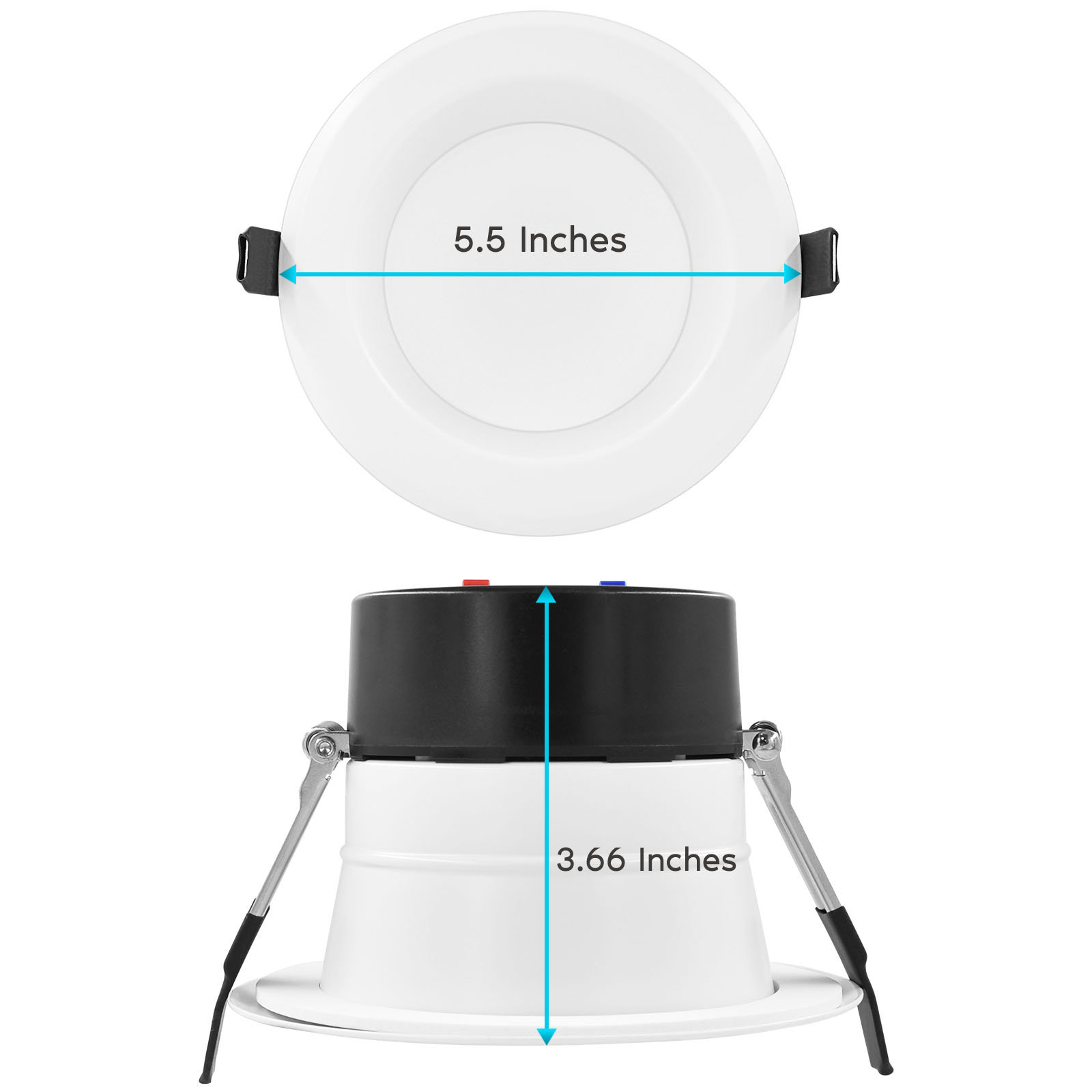 Luxrite 4'' Tunable Color Temperature Dimmable Air-Tight IC Rated LED ...