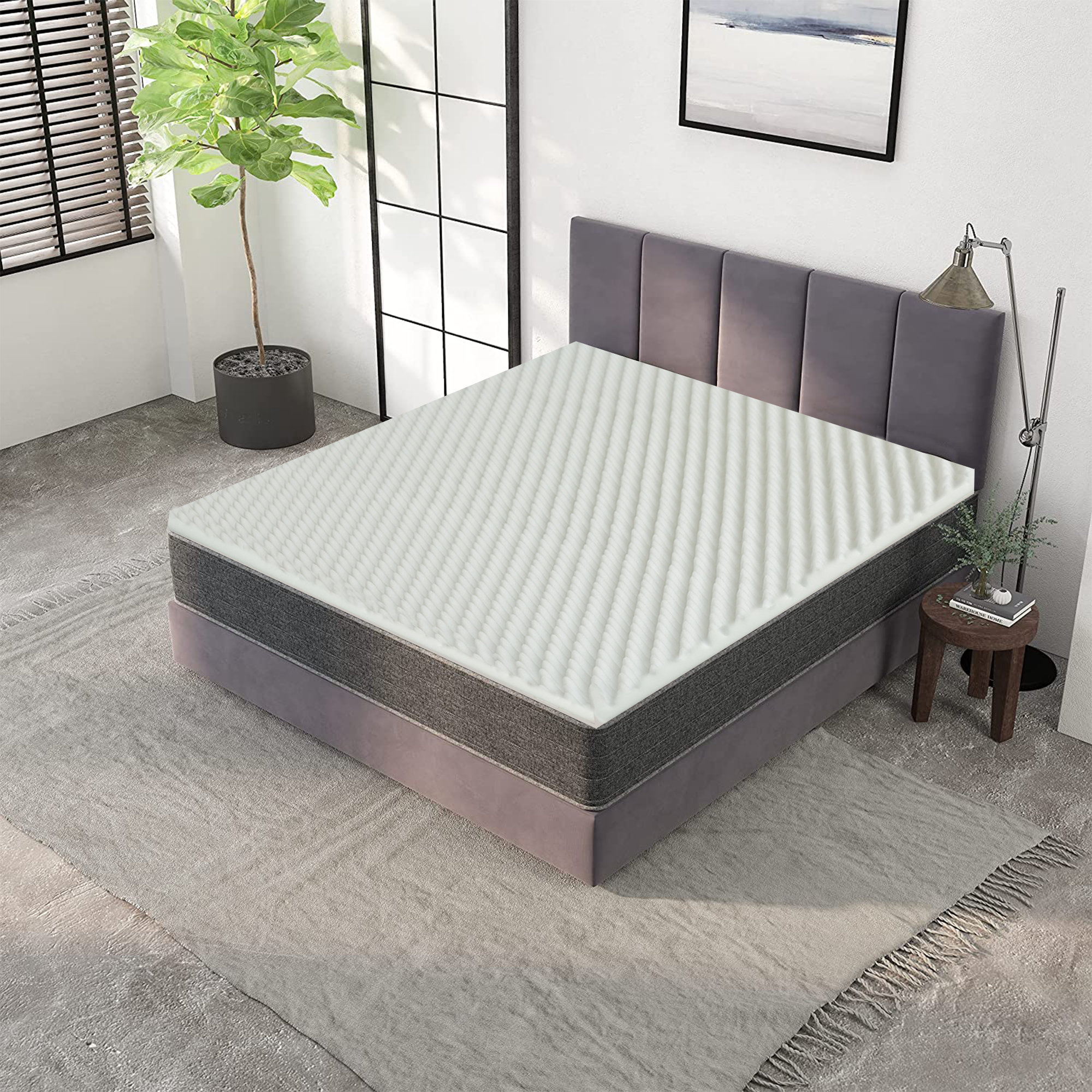 Alwyn Home Bermudez Breathable 1" Convoluted Egg Shell Design Mattress ...