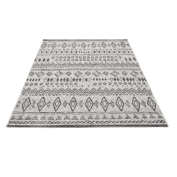 Foundstone Jordan Ethno 1 Flatweave Grey Rug | Wayfair.co.uk