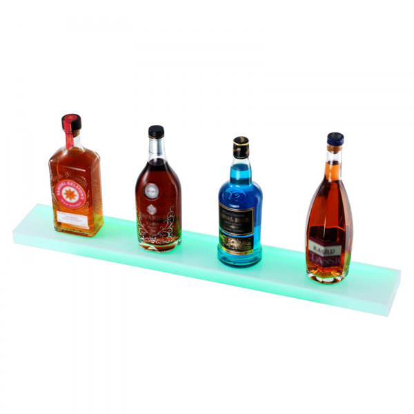 Wrought Studio™ Wall Mounted LED Lighted Liquor Bottle Display Home Bar ...
