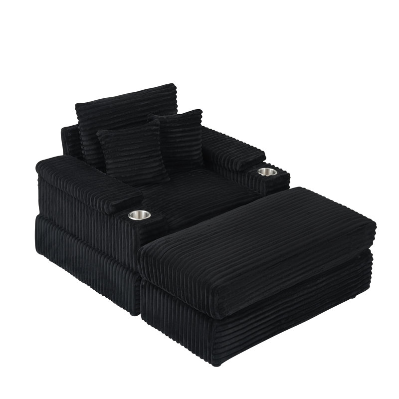 Mercer41 43" Corduroy Upholstered Sofa | Wayfair