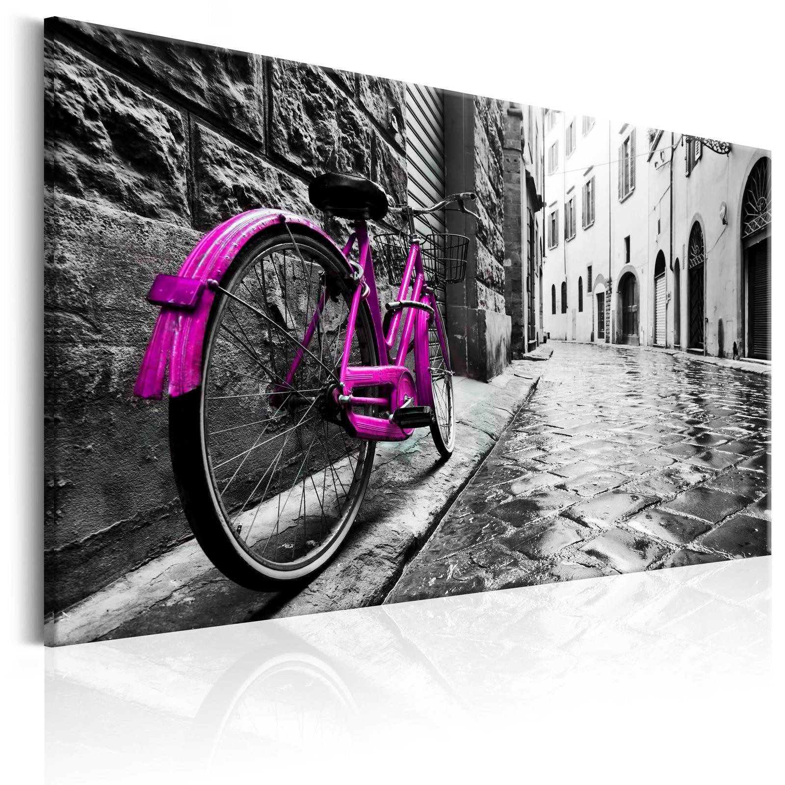 Latitude Run® Vintage Pink Bike On Canvas Print | Wayfair