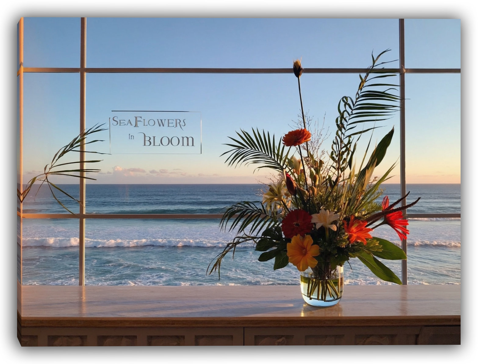Bay Isle Home™ Sunset Blooms Over Ocean – Window Scene Art - Wayfair Canada
