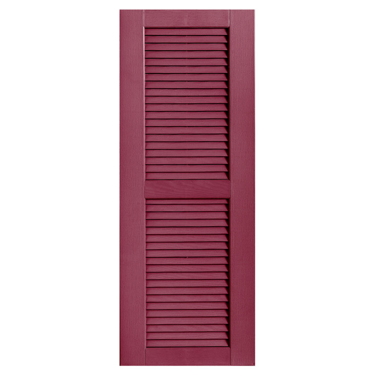 Alpha Shutters Straight Top Open Louver Shutters Pair & Reviews | Wayfair