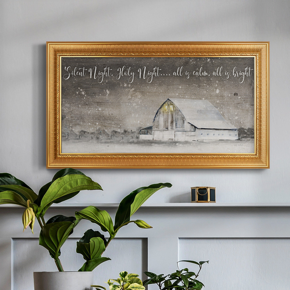 The Holiday Aisle® Silent Night - Single Picture Frame Print on Canvas ...