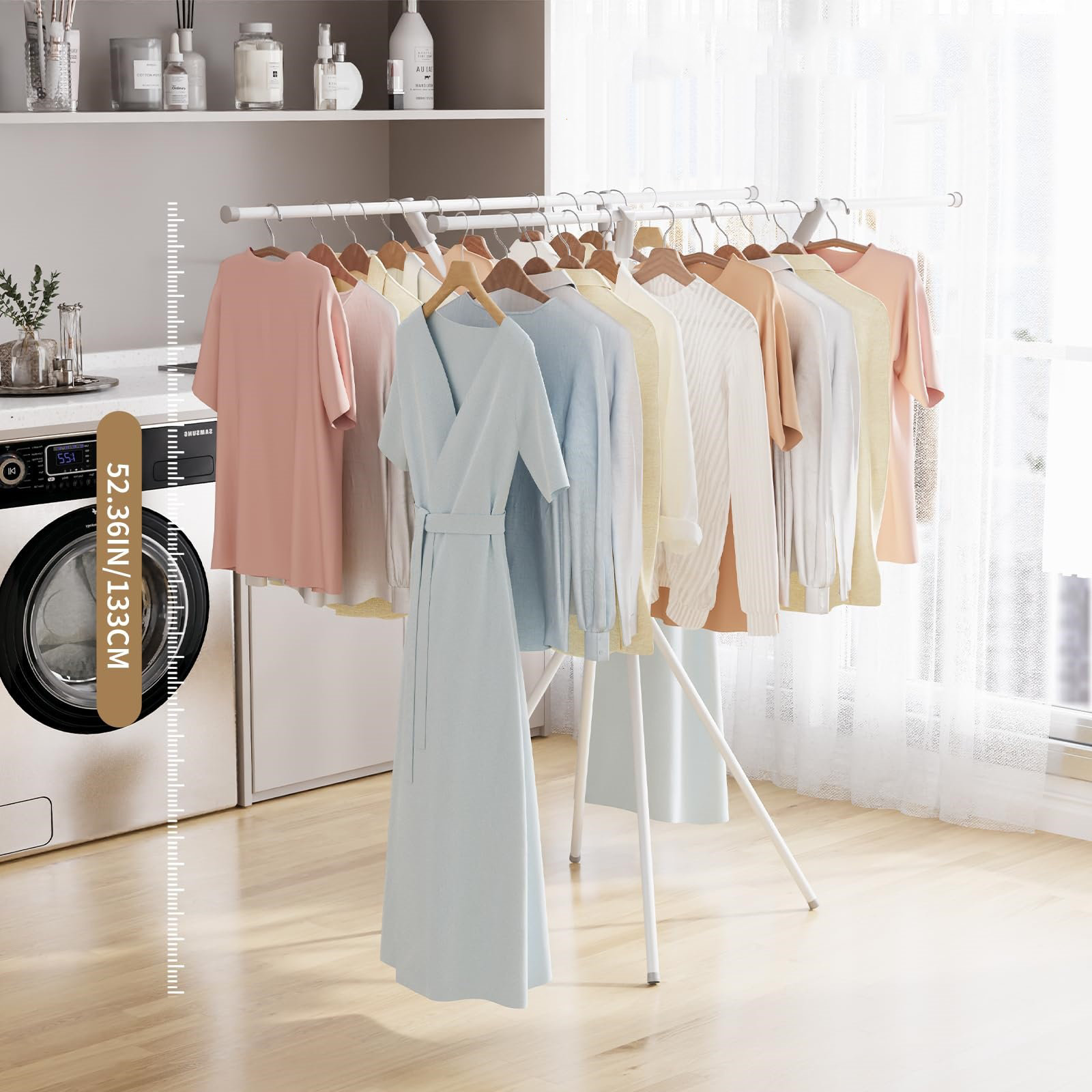 OLHAV Metal Foldable Freestanding Drying Rack | Wayfair