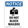 SignMission Osha Notice - Do Not Block Mailbox Sign with Symbol | Wayfair