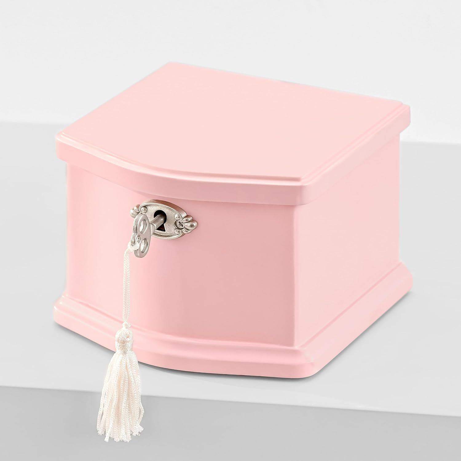 Lark Manor Wooden Musical Jewellery Box For Girls With Mirror And Key ...