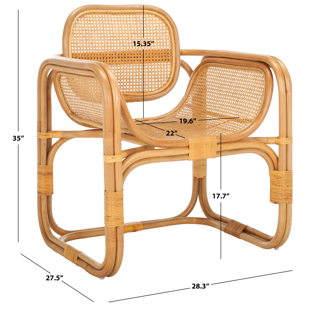 Bay Isle Home™ Destrie Rattan Accent Chair | Wayfair