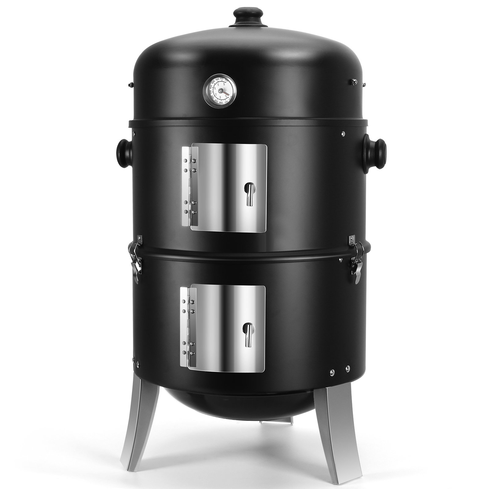 laraVist 4-in-1 Charcoal Grill And Smoker: 16" Heavy-duty Vertical Bbq ...