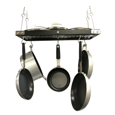 Range Kleen Wood Rectangle Hanging Pot Rack & Reviews | Wayfair