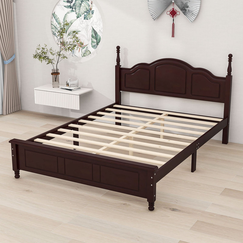 Alcott Hill® Brochan Wood Platform Bed with Headboard | Wayfair