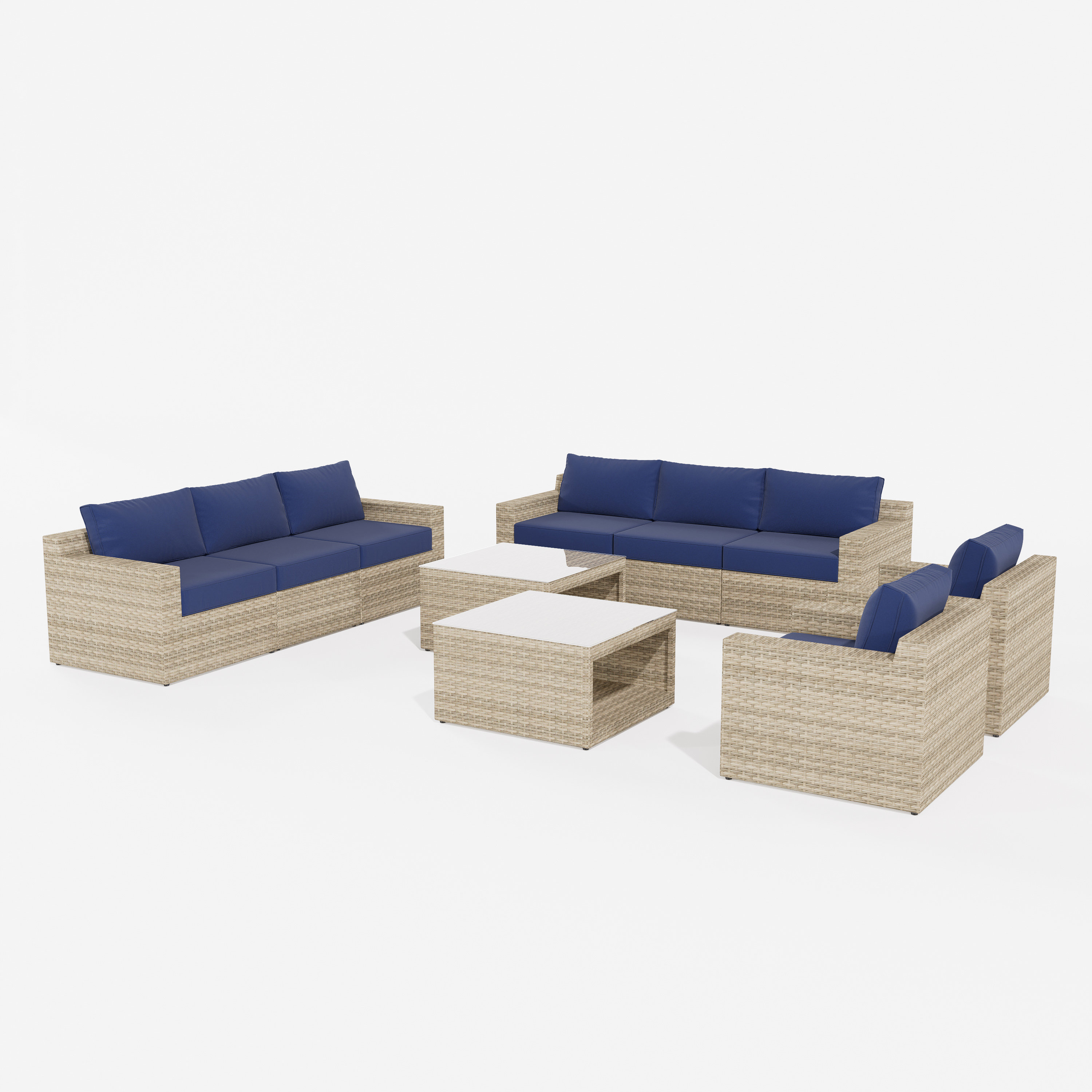 Synlett Seaside 10pc Wicker Seating Set - Wayfair Canada