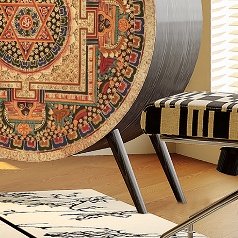 Liu's ink furniture 43in Two-door Round Sideboard | Wayfair