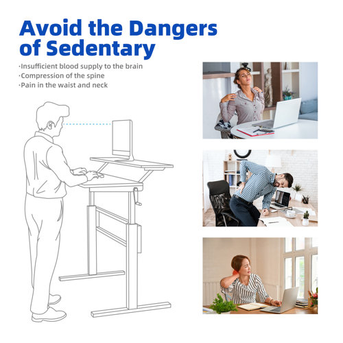 Wade Logan Mirari Adjustable Height Standing Desk & Reviews | Wayfair.co.uk