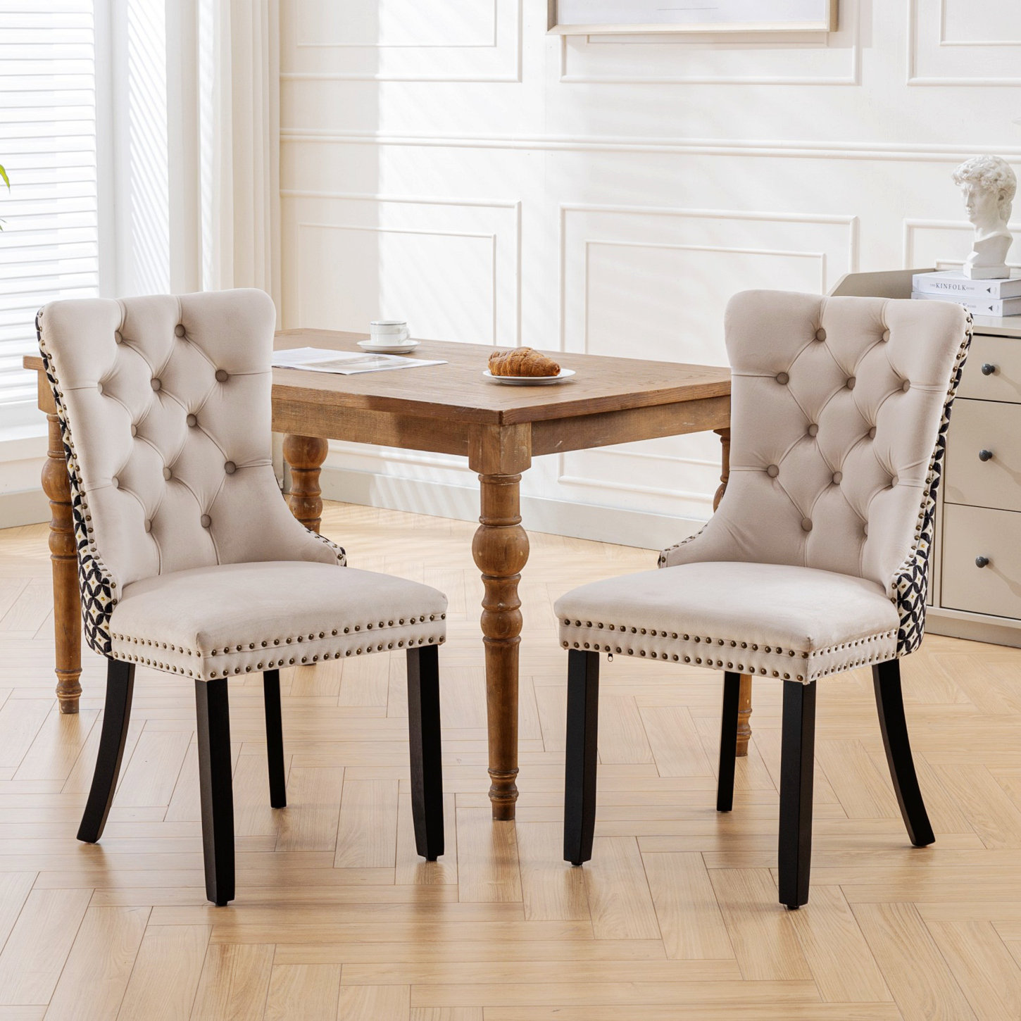 Red Barrel Studio® Set Of 2 Classic Dining Chairs, Contemporary ...