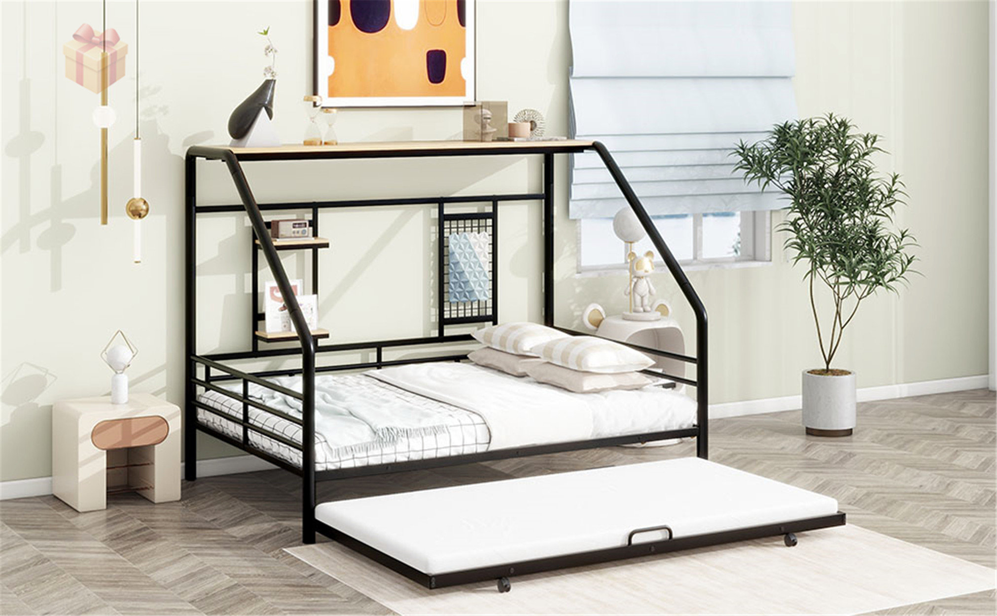 Isabelle & Max™ Charming Metal House-Shaped Platform Bed for Dreamy and ...