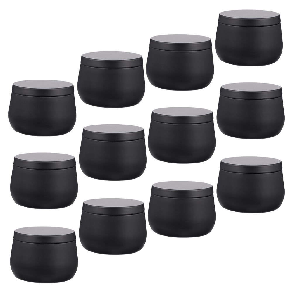 Ebern Designs 12Pcs Tea Storage Can Round Candle Candy Storage Box ...