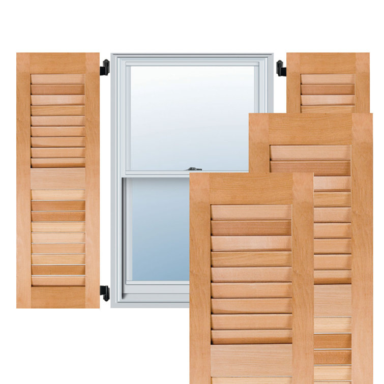 PCI Enterprises Sapele Mahogany Open Louvered Shutters (Per Pair) | Wayfair