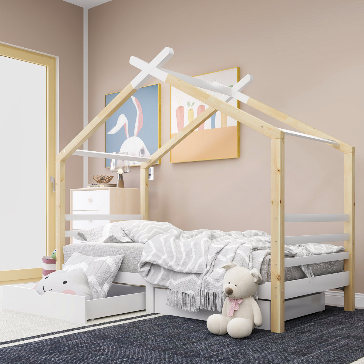 Mack + Milo Weatherholt Single (3') 2 Drawer House Beds & Reviews ...