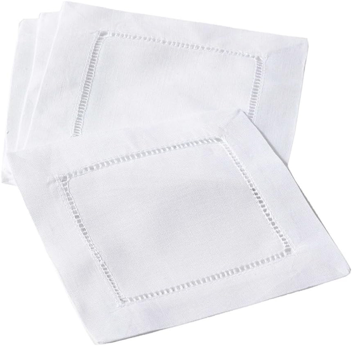 Winston Porter Classic Hemstitch Design Linen Cotton Cocktail Cloth ...