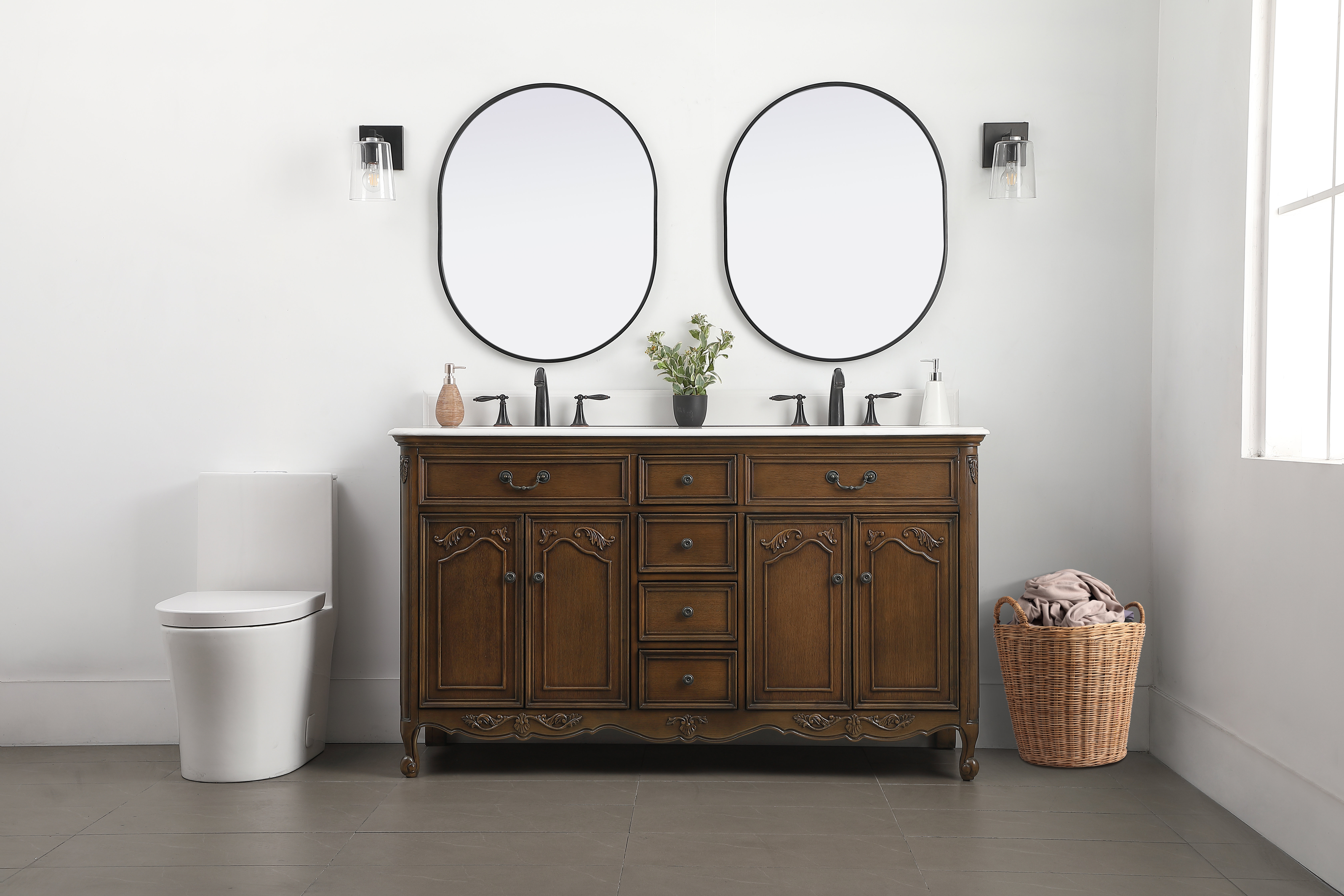 One Allium Way® Angelique 60" Double Bathroom Vanity Set & Reviews ...