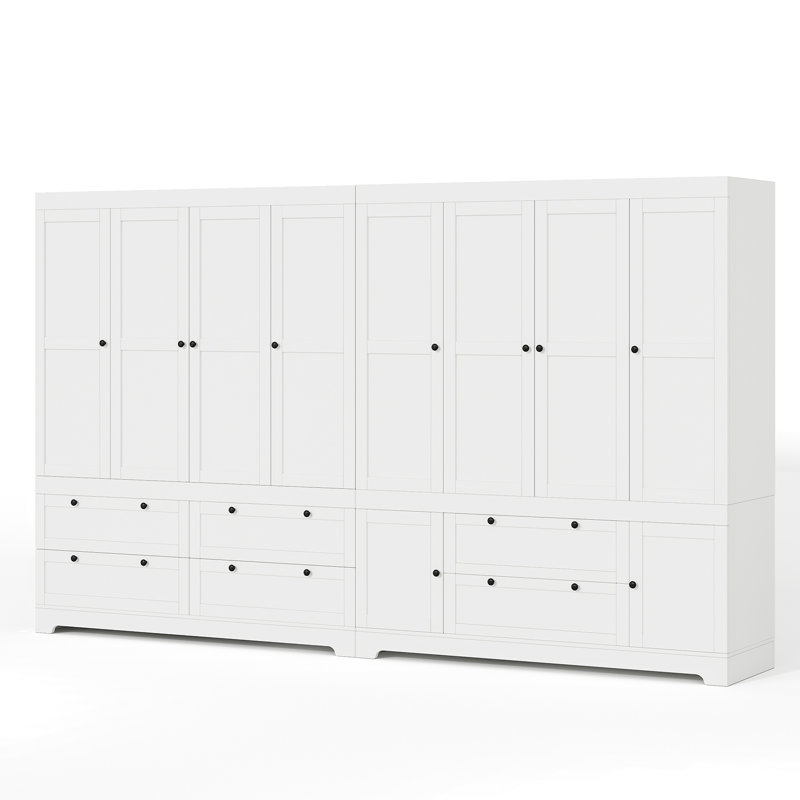Latitude Run® Extra-Large Modular Wardrobe Armoire With Hanging Rods ...