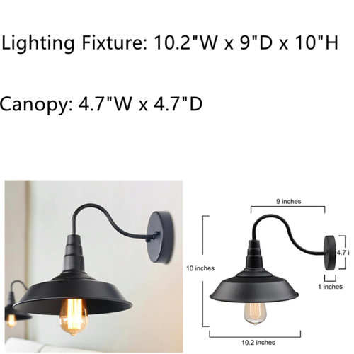 Sand & Stable Harlow Iron Barn Light & Reviews | Wayfair