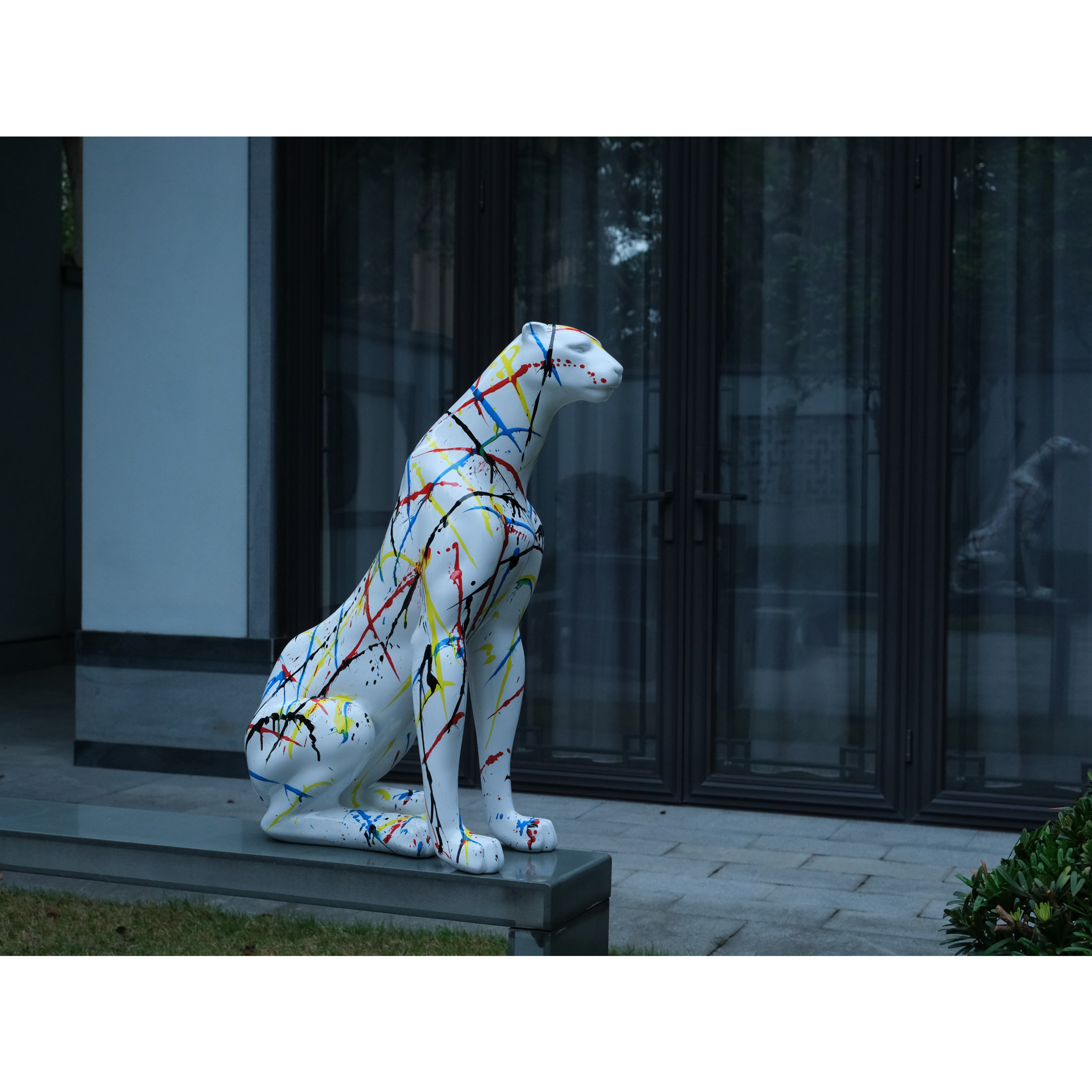 Bloomsbury Market Large Modern Resin Leopard Sculpture - 31.5" High for ...