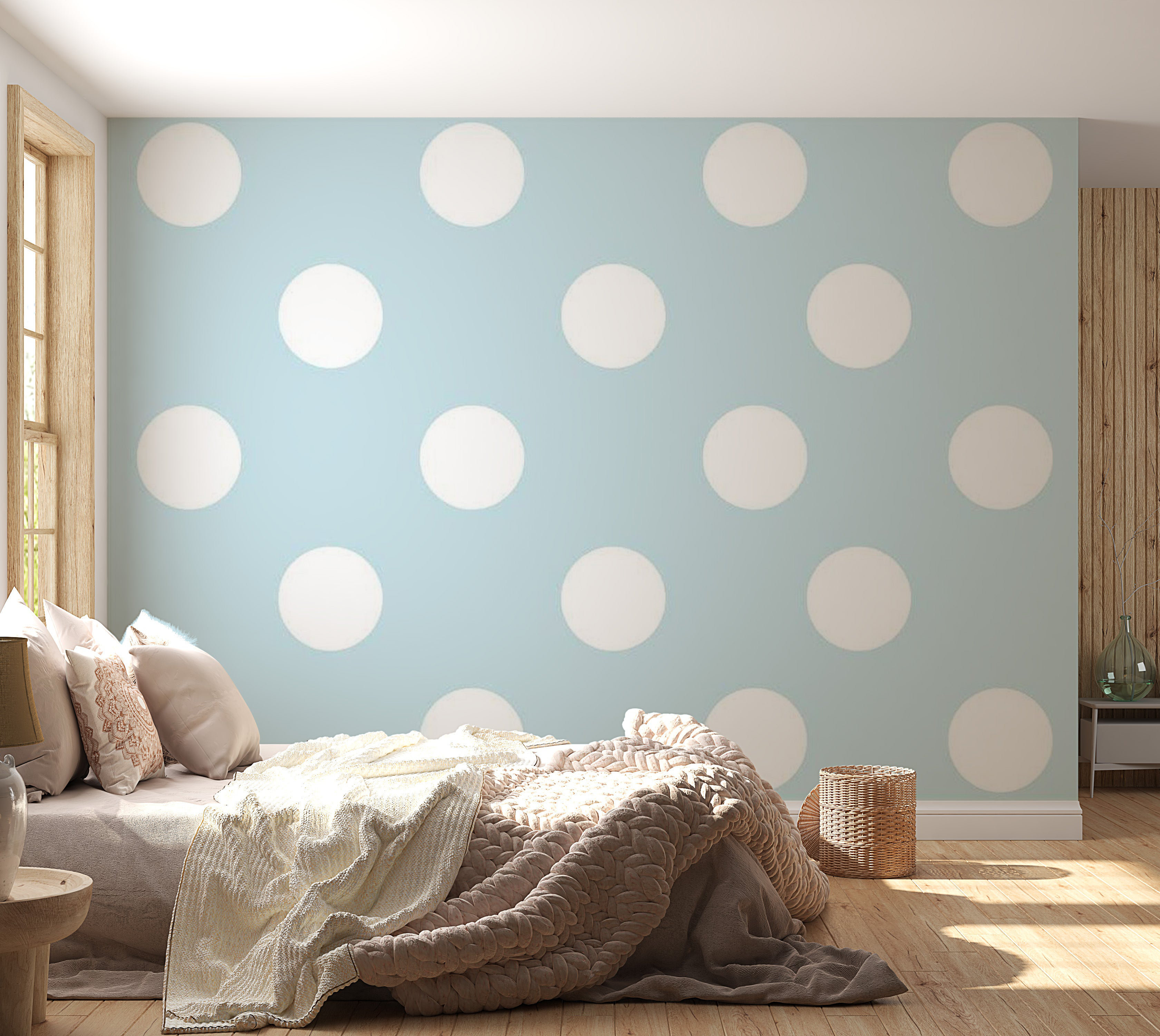 Latitude Run® Abstract Wallpaper Wall Mural - Dots - Wayfair Canada