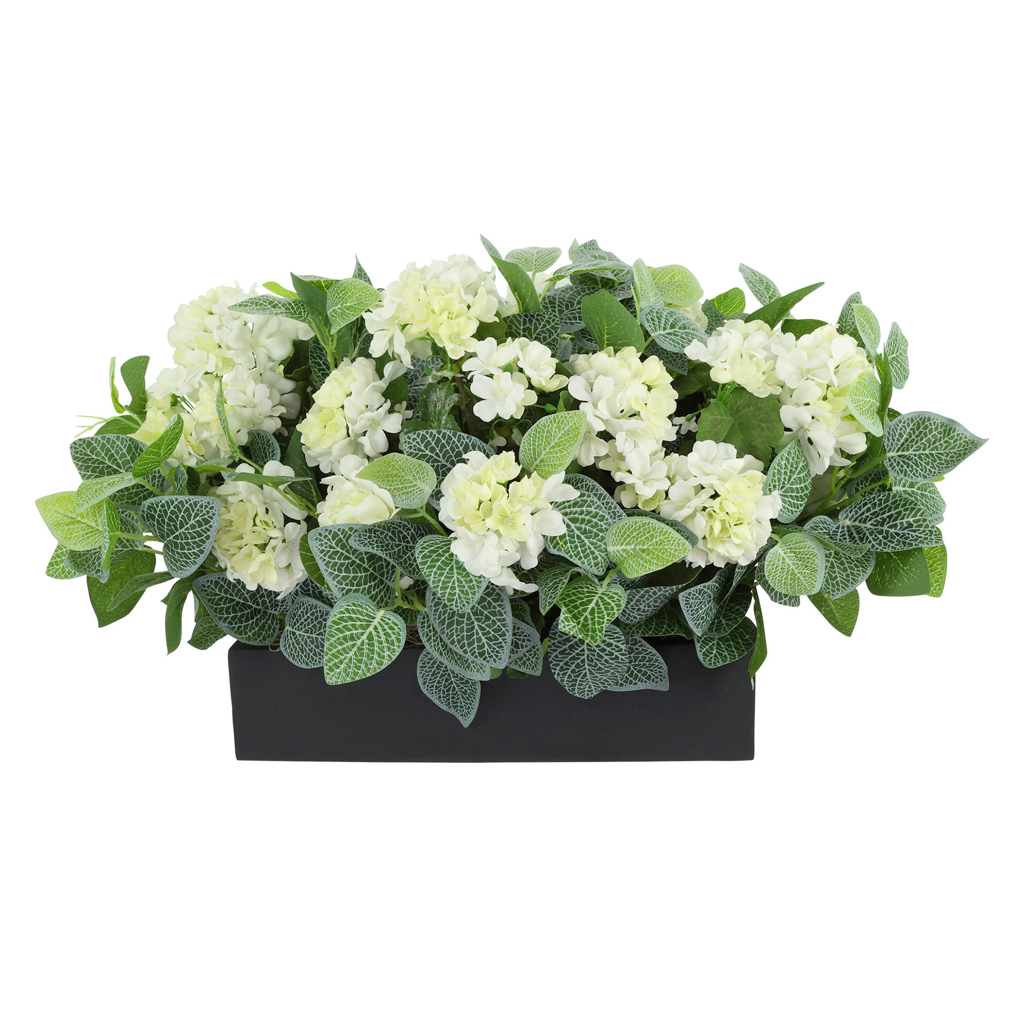 Primrue Outdoor UV Rated Geranium Arrangement in Fiberstone Planter ...