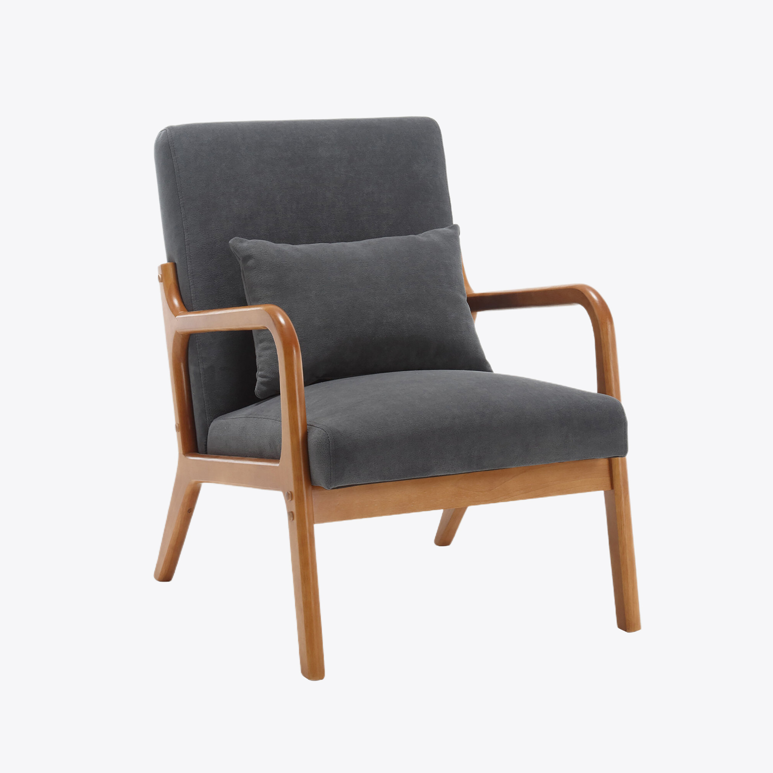 Farm on table Modern Accent Chair, Solid Wood Padding Lounge Armchairs ...