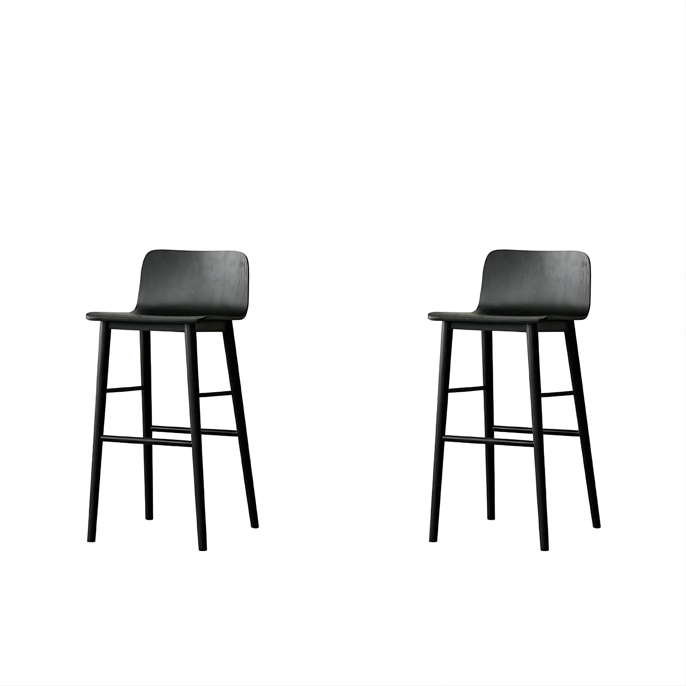 Recon Furniture 30.31"Black Modern Minimalist Bar Stool(Set of 2 ...
