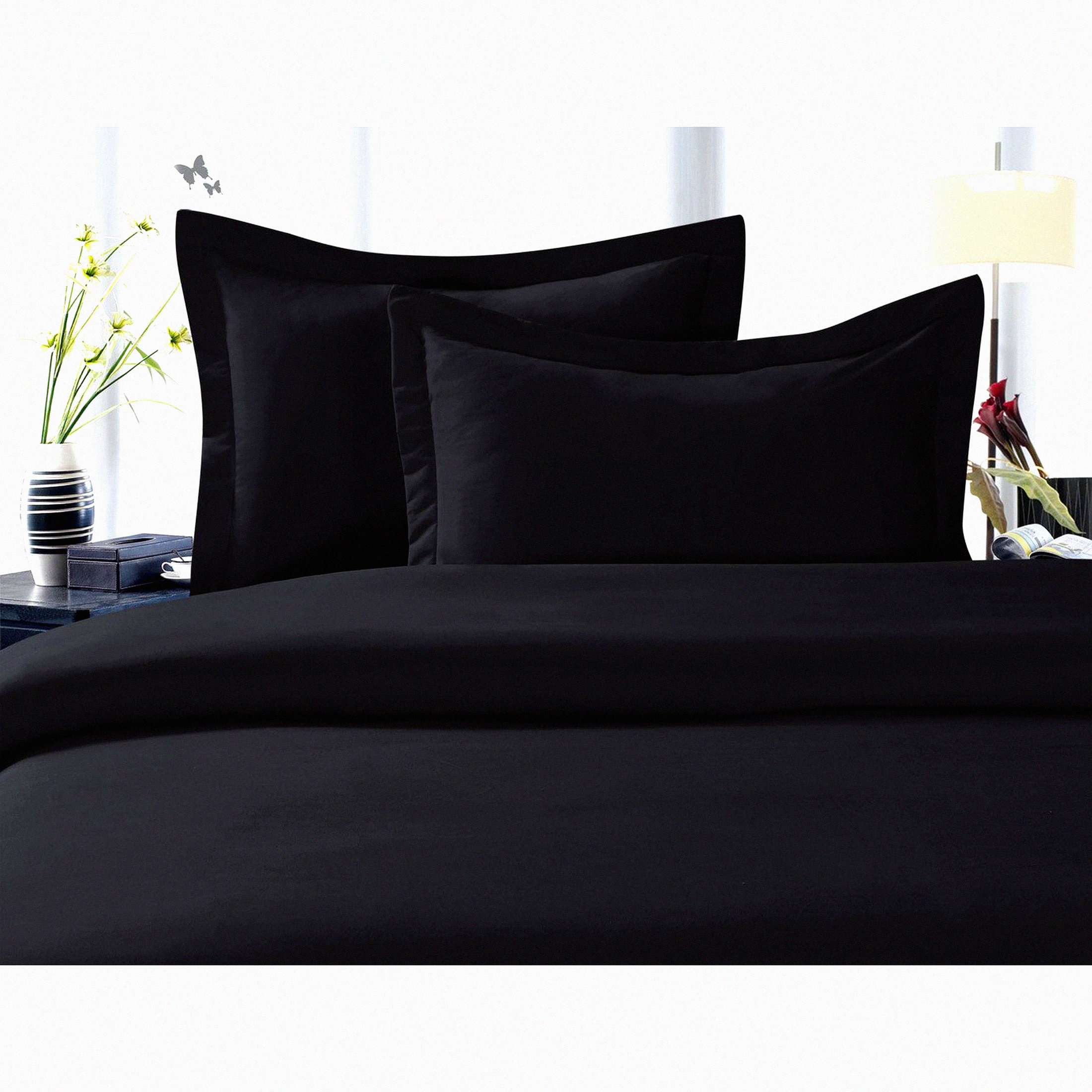 BRBCA Luxury Silky Soft Coziest Black Queen Sheet Set - 1500 Thread ...