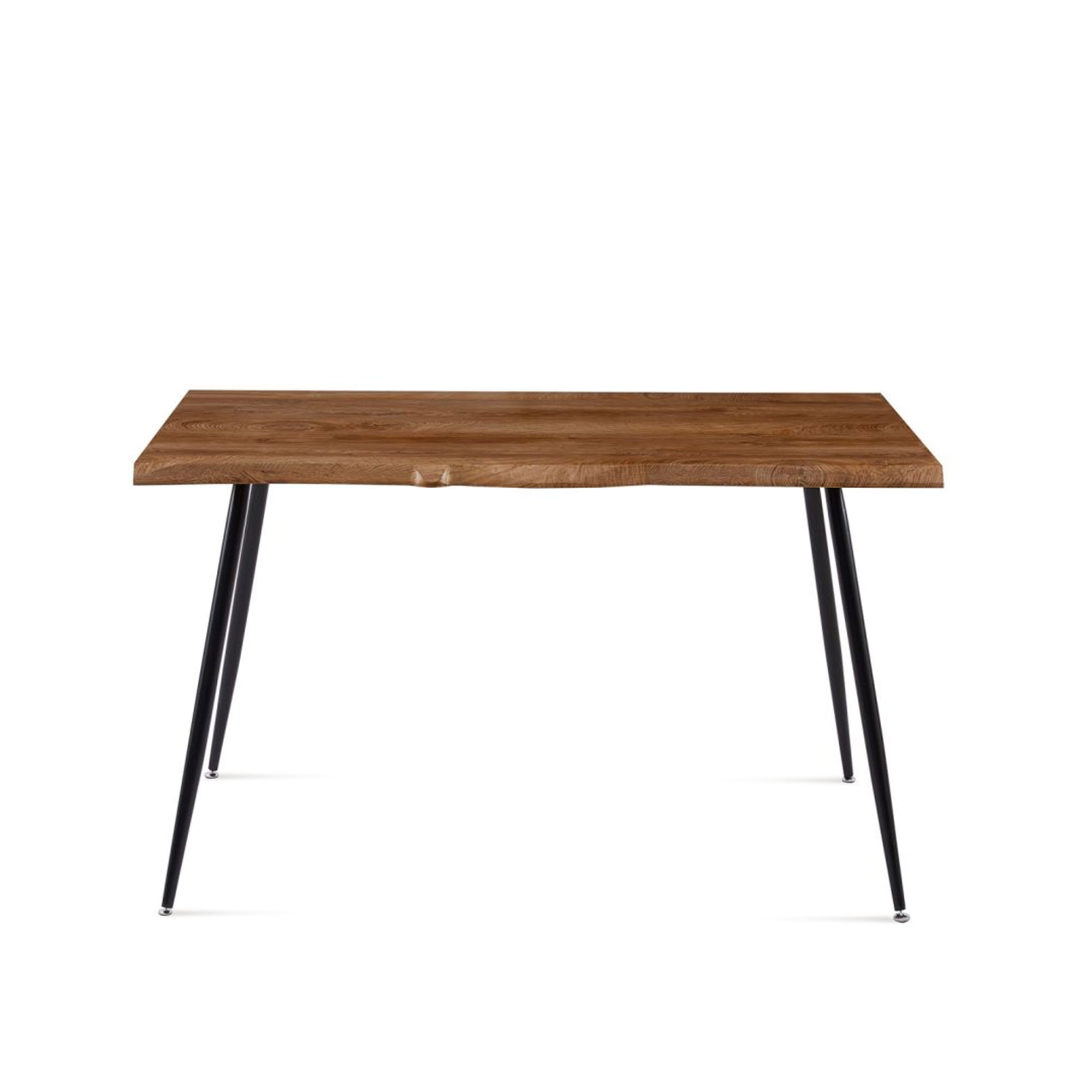 George Oliver Irregular MDF Dining Table Metal Legs Wood Design Table ...