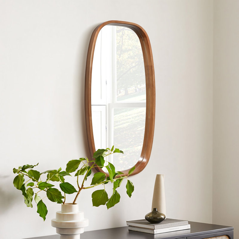 Wade Logan® Brindell Solid Wood Rectangle Wall Mirror & Reviews | Wayfair