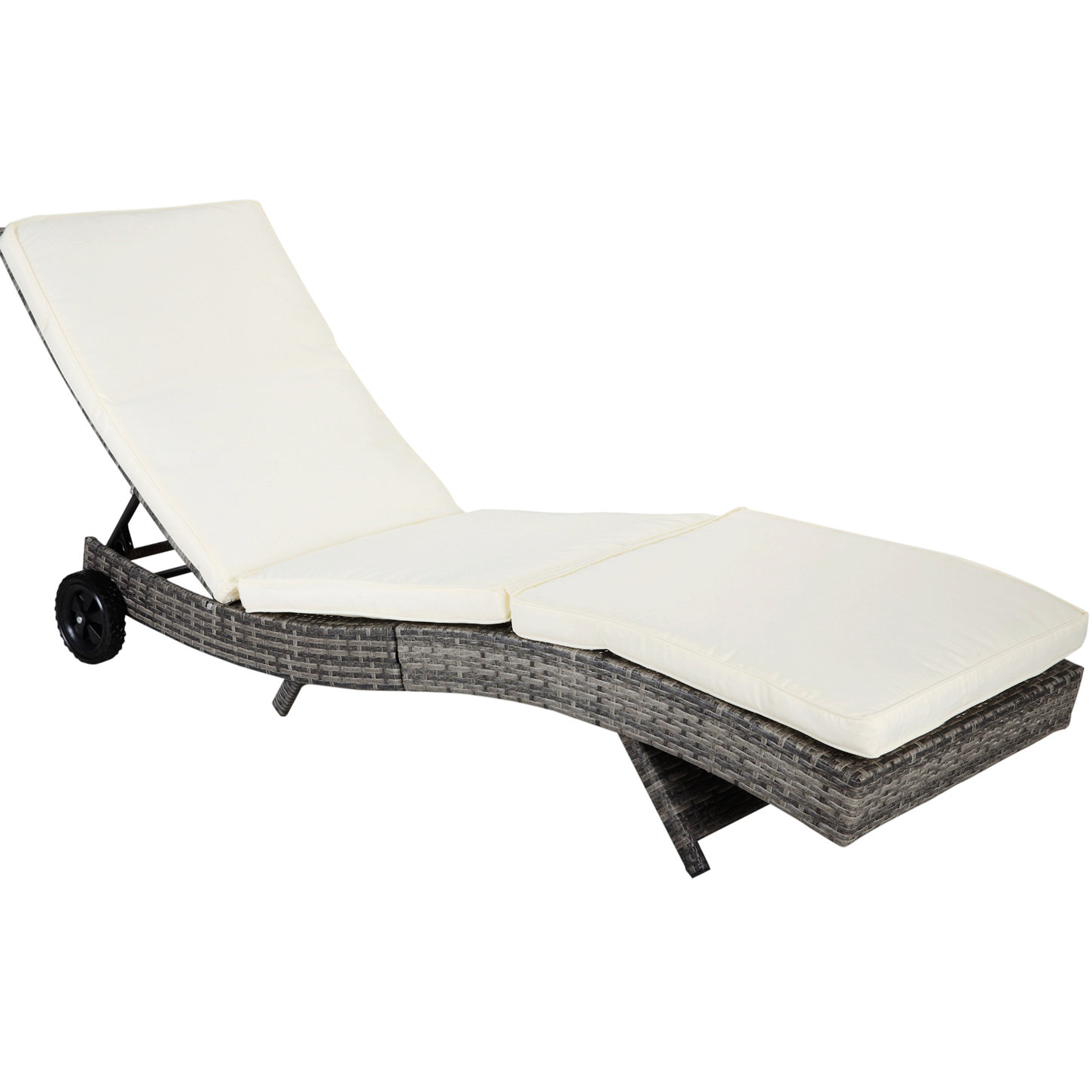 Wrought Studio™ Anzaldua Outdoor Steel Chaise Lounge | Wayfair