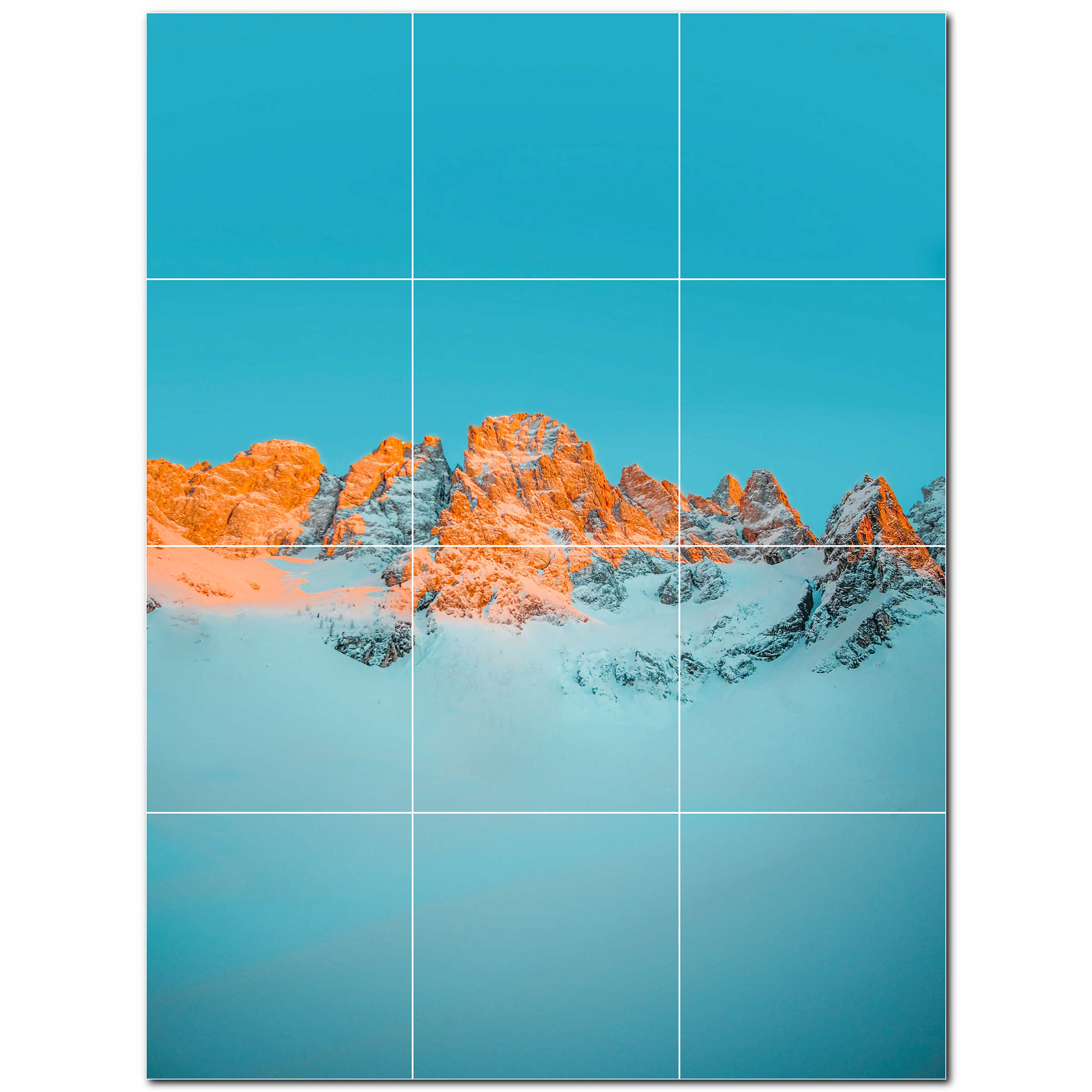Picture-Tiles.com 32" x 24" Ceramic Mountains Photo Decorative Mural ...