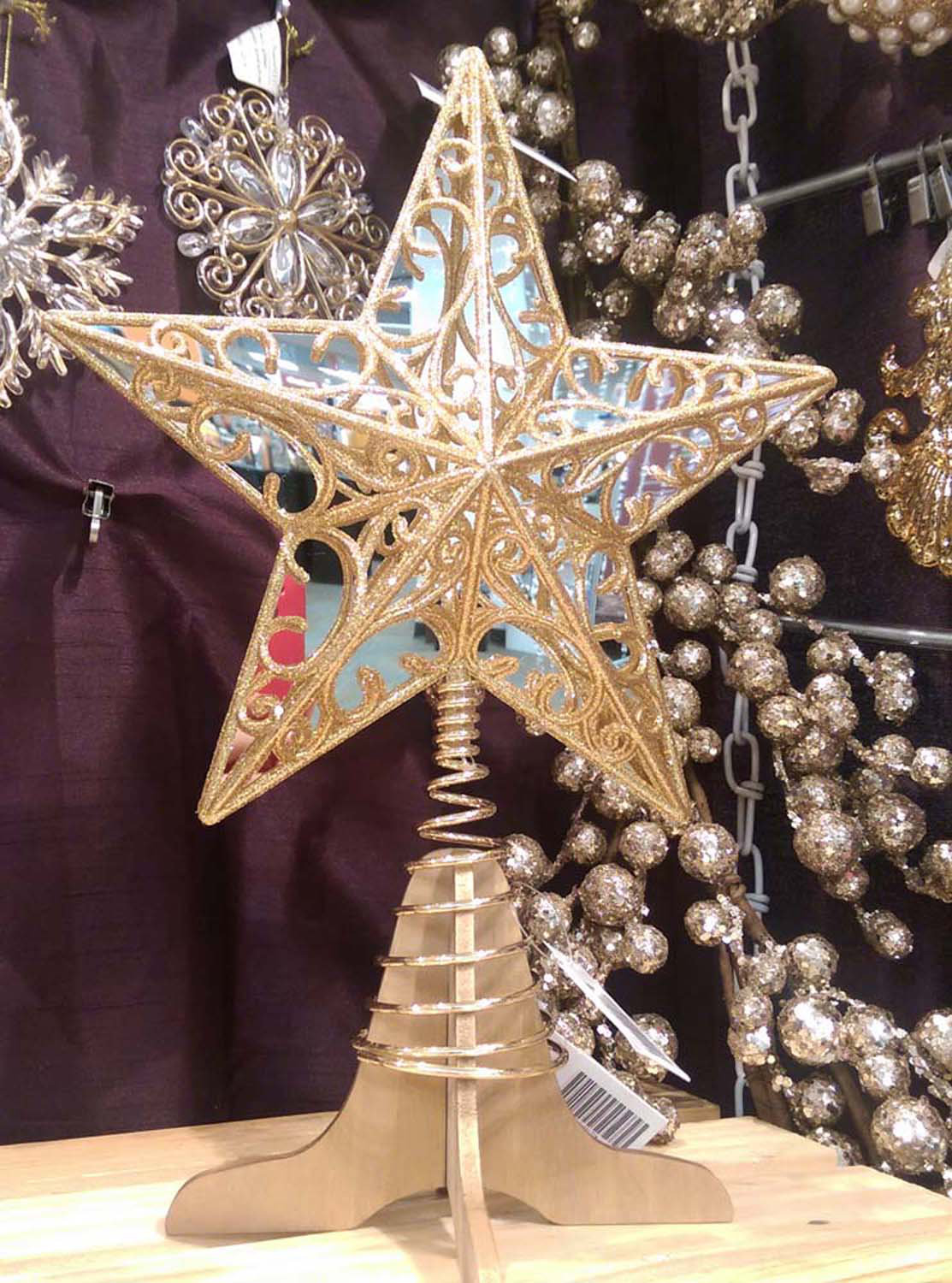 The Holiday Aisle® Glitter Mirror Star Tree Topper & Reviews | Wayfair