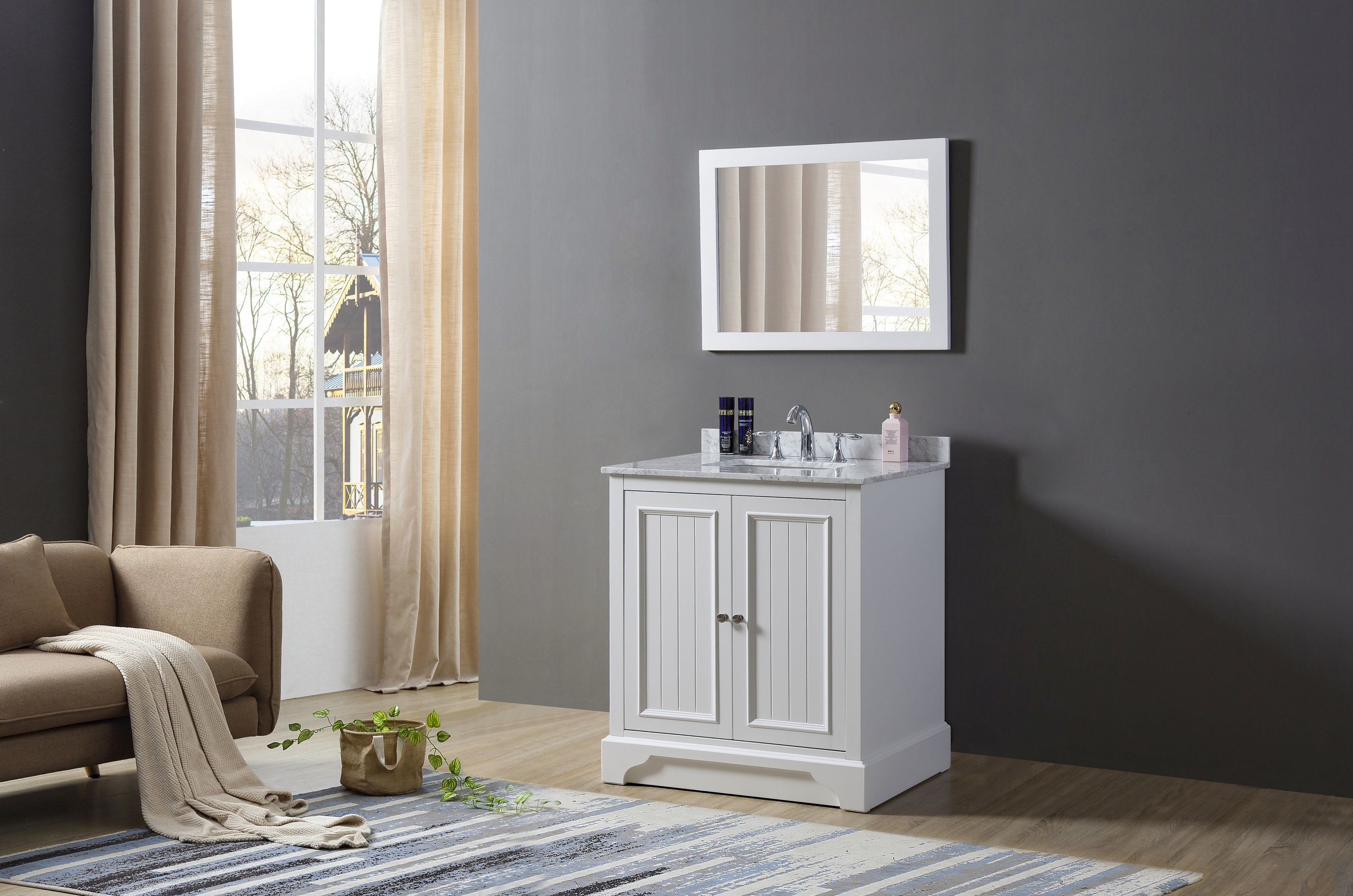 Wildon Home® Meleri 32" Single Bathroom Vanity Set with Mirror | Wayfair
