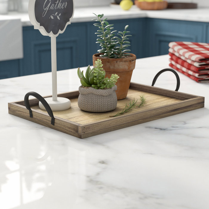 Front Of The House Rustic Wood™ Solid Wood Tray - Set of 2 & Reviews ...