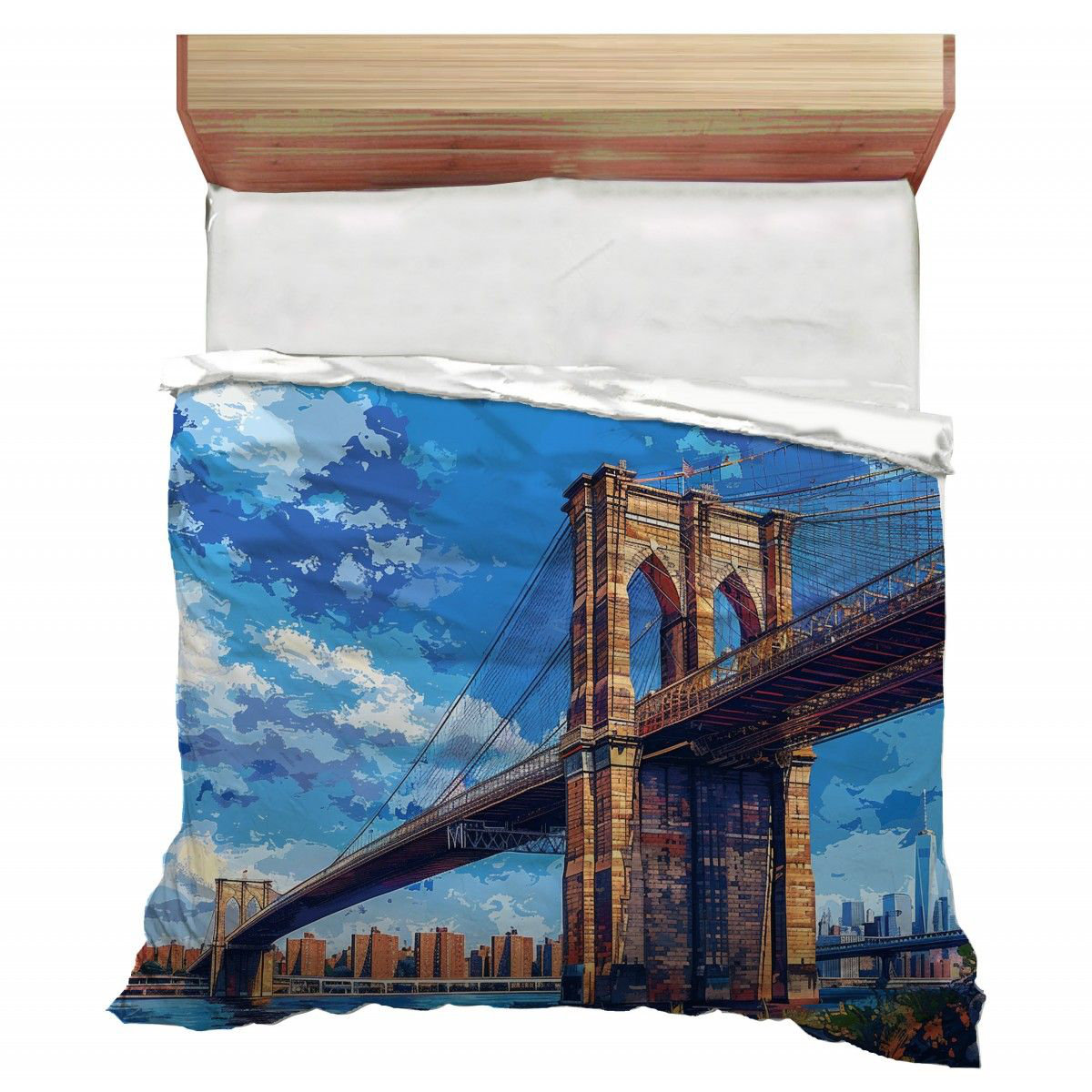 VisionDecor Bridge Bedding Urban Comforter City Landmark | Wayfair