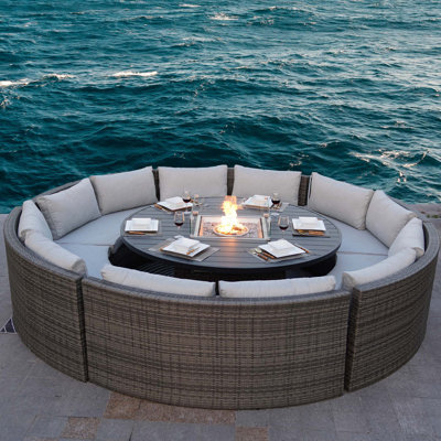 round sofa dining set