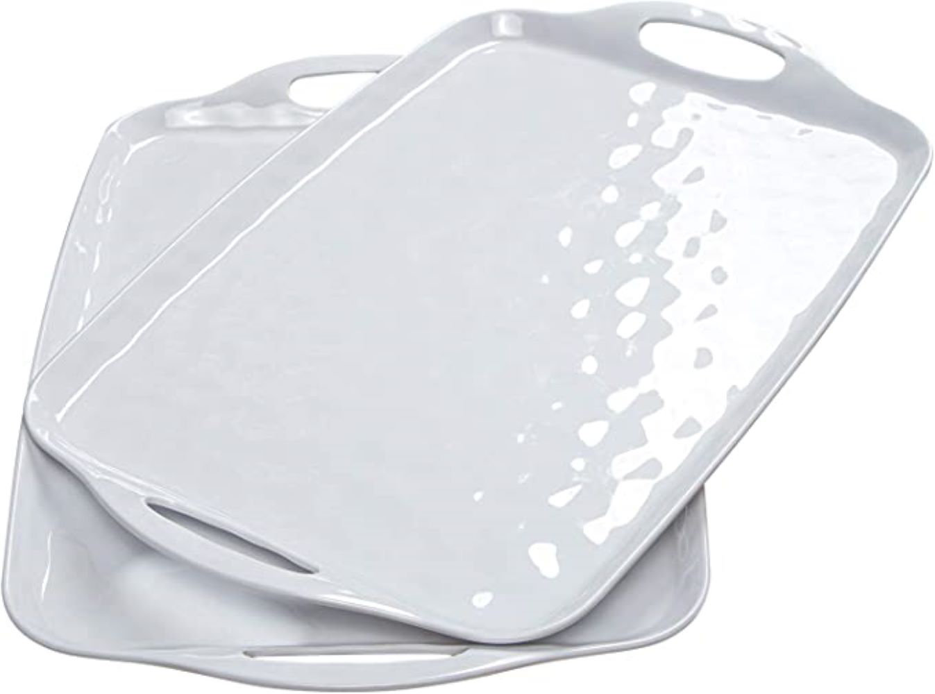 Ebern Designs Tray With Handle, Large Rectangular Melamine Serving Tray ...