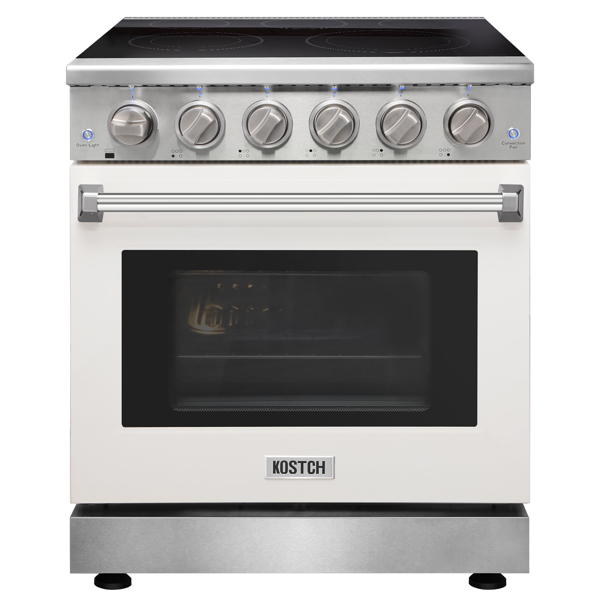 KOSTCH 30" 4.55 Cubic Feet Electric Freestanding Convection Range ...