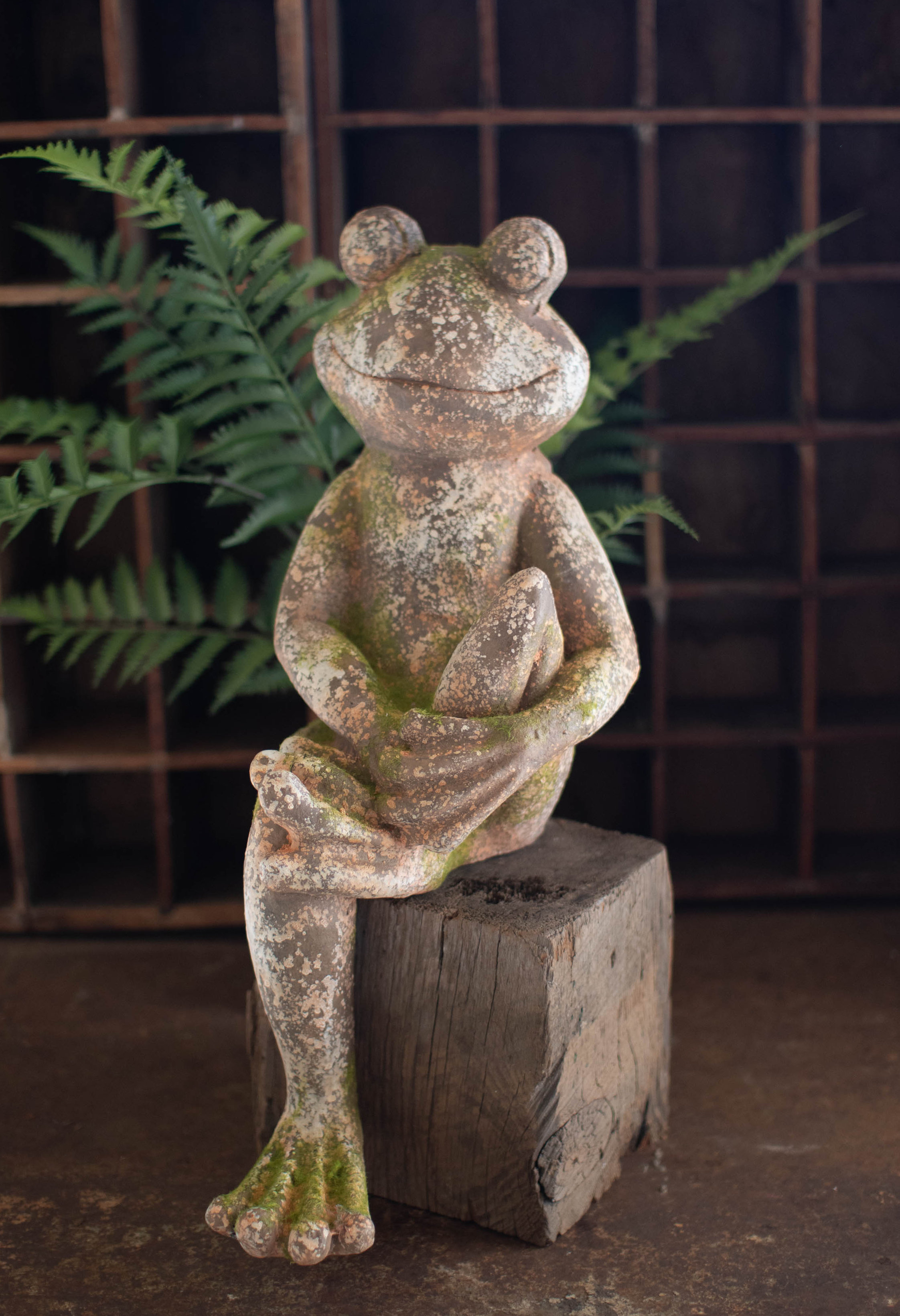 Trinx Haivyn Faux Concrete Frog | Wayfair