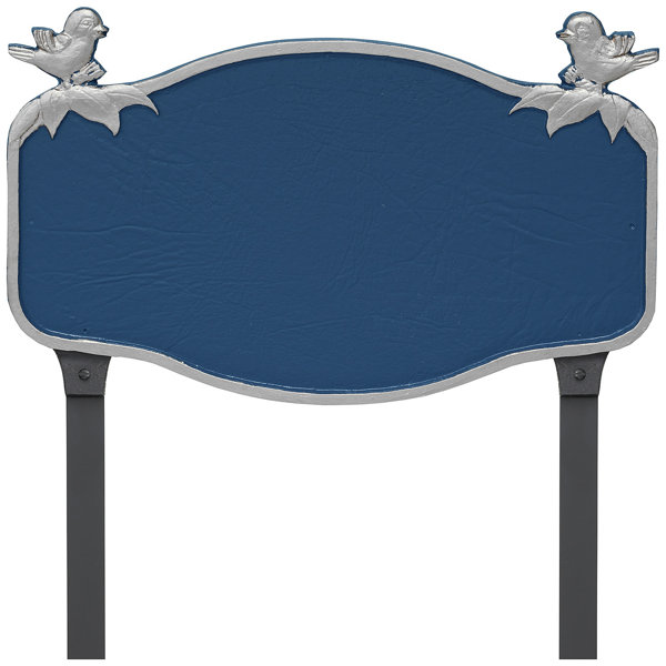 Montague Metal Products Chickadee Address Sign Plaque with Lawn Stakes ...