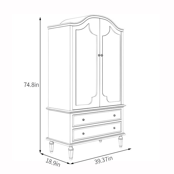 interanest Modern simple arched large capacity wardrobe. | Wayfair